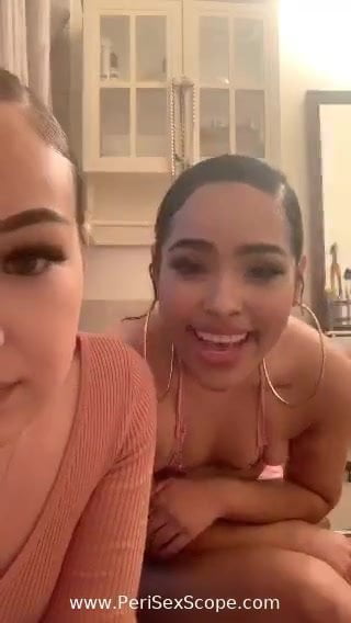 White And Black Girl Having Fun Webcam Periscope